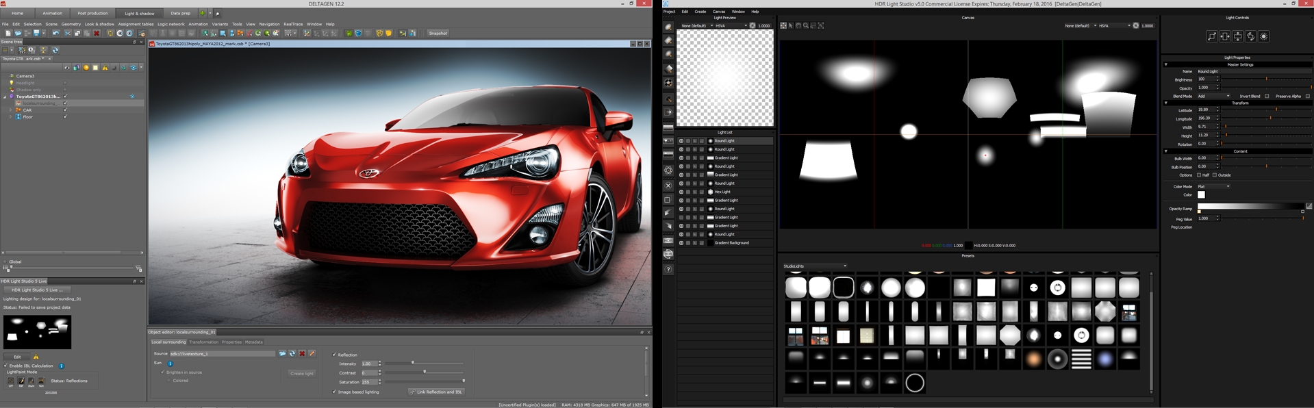 Lightmap | HDR Light Studio DELTAGEN Connection