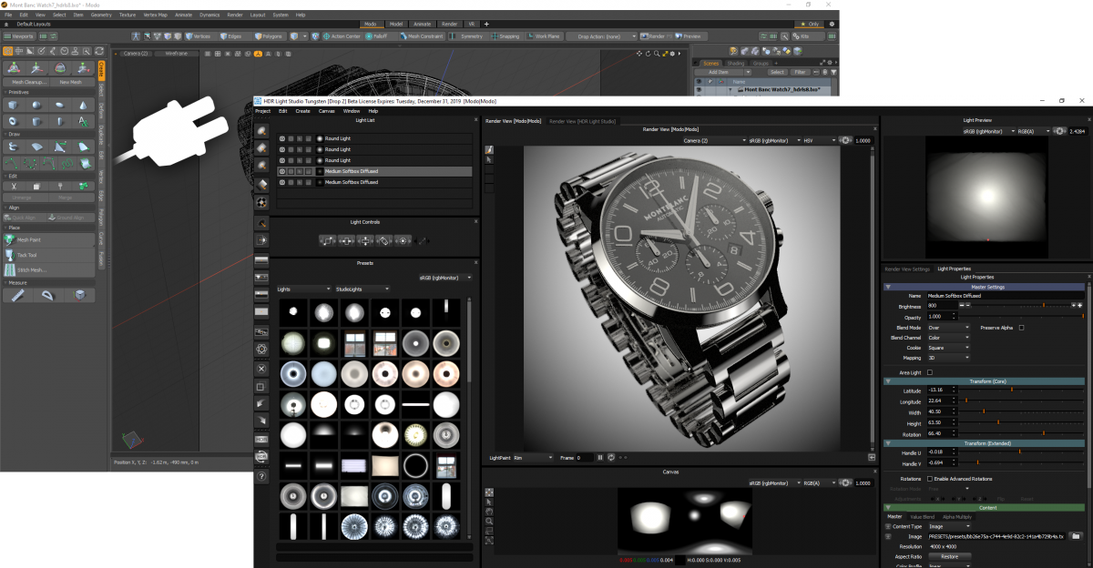 HDR Light Studio Modo Connection